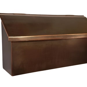 Handmade Patina Copper Wall Mount Mailbox - Etsy