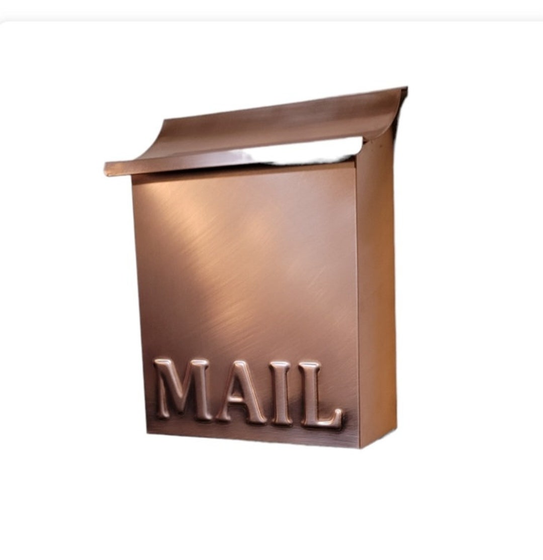 Flush Mount Copper Mailbox With Embossed Word “mail" - Etsy