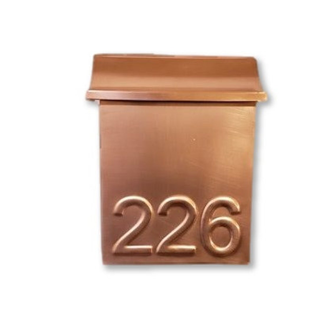 Flush Mount Copper Mailbox With House Numbers - Etsy