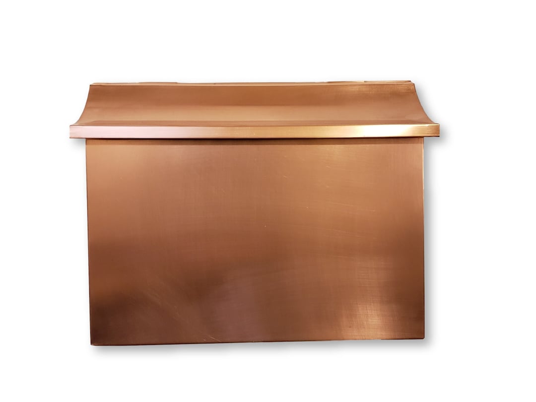 LARGE FLUSH MOUNT Copper Mailbox Wall Mount Mailbox Solid Copper ...