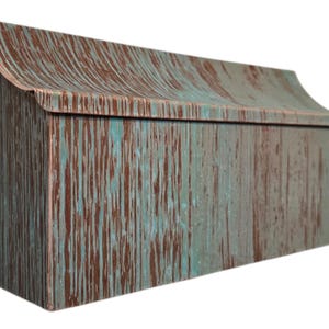 Flash Mount Copper Mailbox Patina Copper Mailbox House Numbers Solid ...