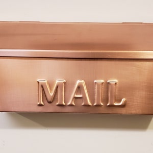 Wall Mount Copper Mailbox Solid Copper Mailbox Embossed Copper Mailbox ...