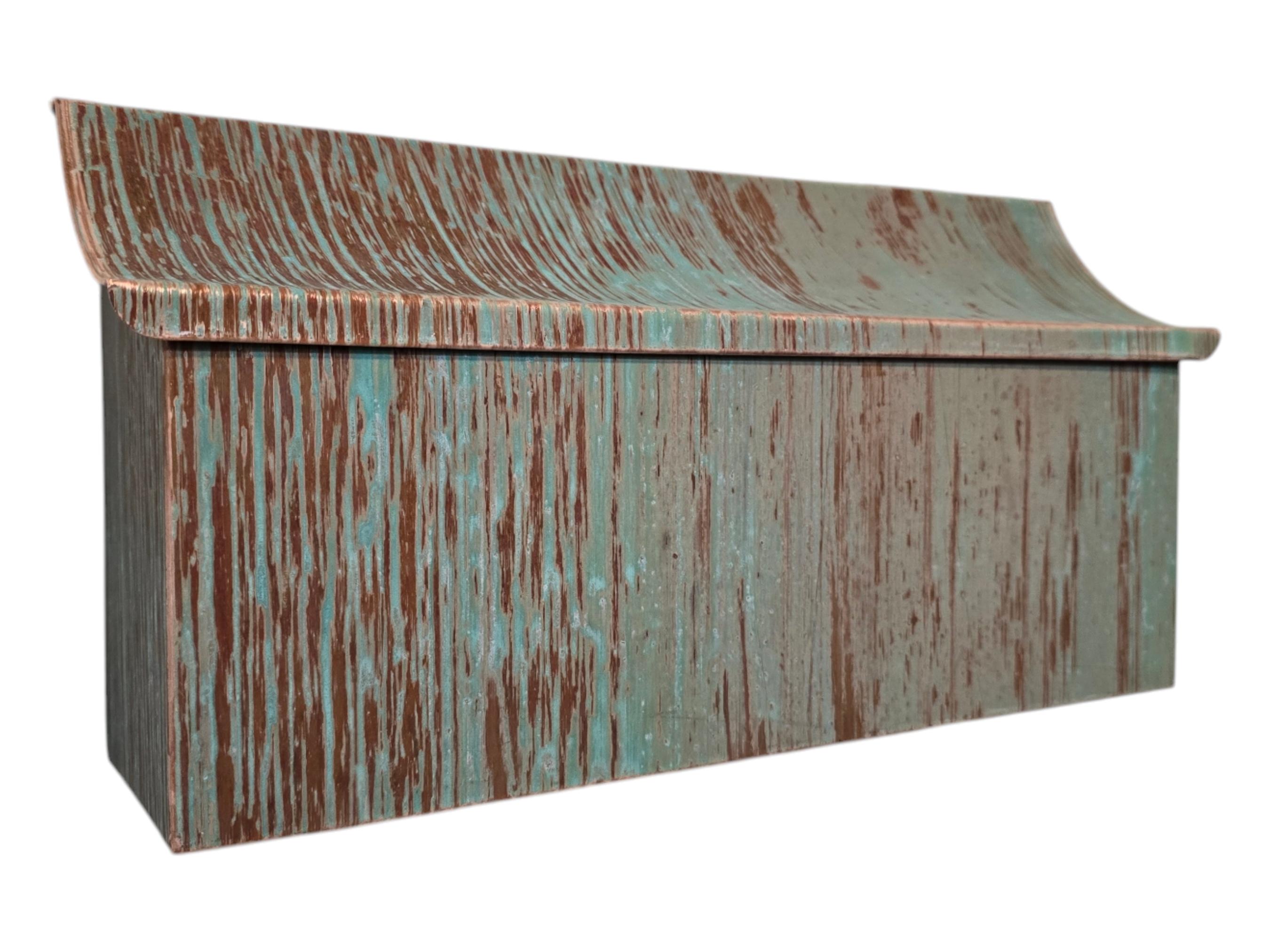 FLUSH MOUNT Green Patina Copper Mailbox - Etsy