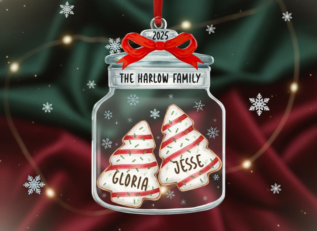 Personalized Family Cookie Jar Christmas Ornament – Custom Name Holiday ...