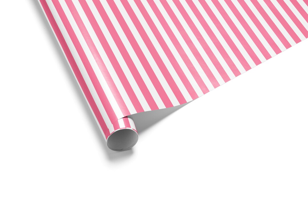 Pink Stripe Wrapping Paper: Baby Shower, Birthday Gift Wrap - Etsy
