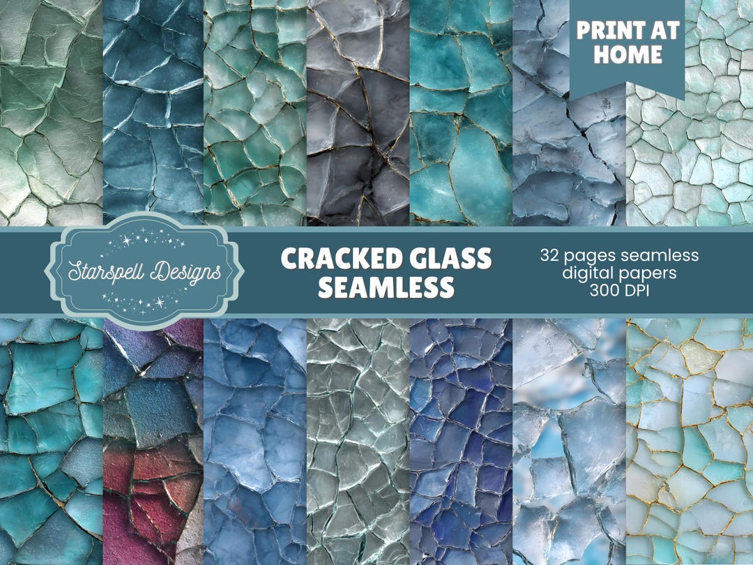 Seamless Digital Download Glass Mosaic Pattern | Cracked JPG 32 ...