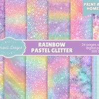 Checkerboard Digital Paper, Rainbow Checkered Paper Background, Checker ...