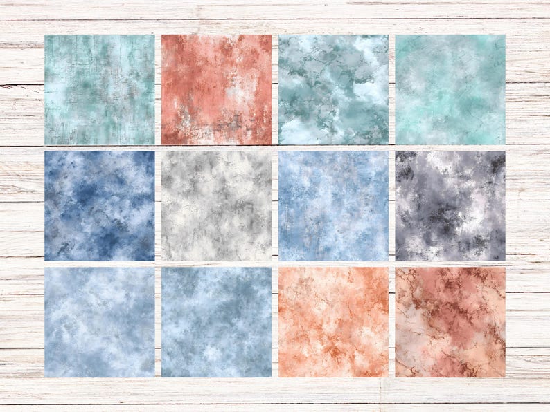 Grunge Paper Seamless Mega Pack | 48 Distressed Texture Digital ...