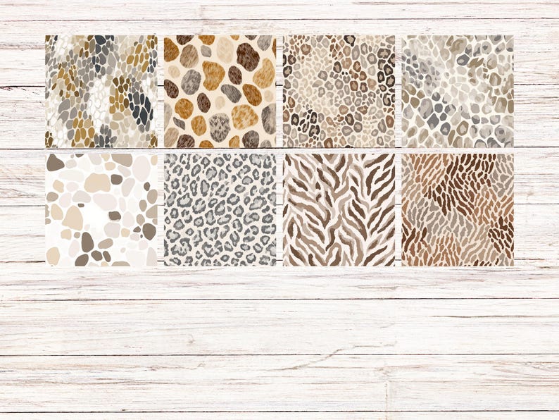Neutral Animal Print Seamless Patterns | 32 Soft Cheetah, Leopard ...
