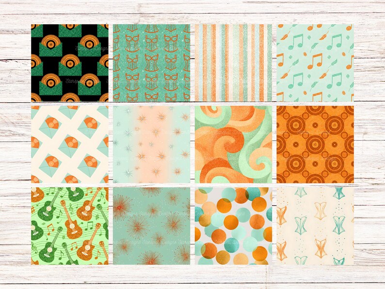 Luxury Designer Digital Paper, Showgirl Era Seamless Patterns ...