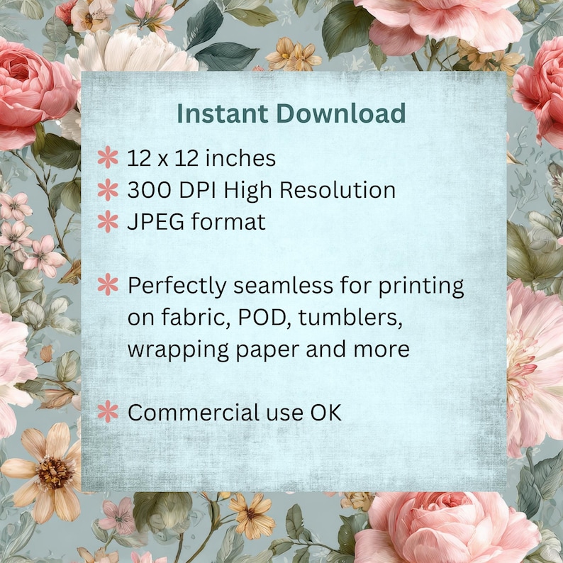 Soft Pink Florals Seamless Pattern | Blush Neutral Floral Digital Paper ...