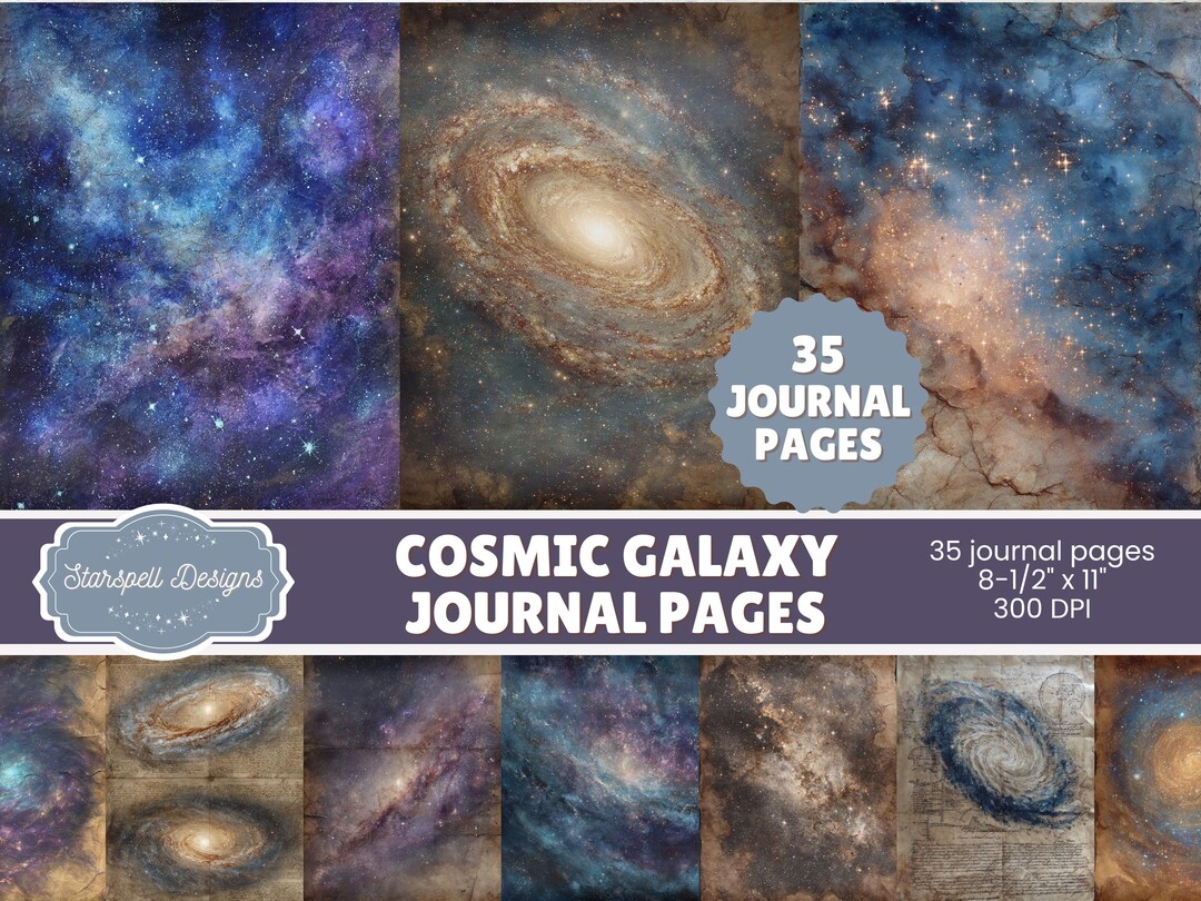 Cosmic Galaxy Journal Pages | Space-themed Printable Notebook Pages ...