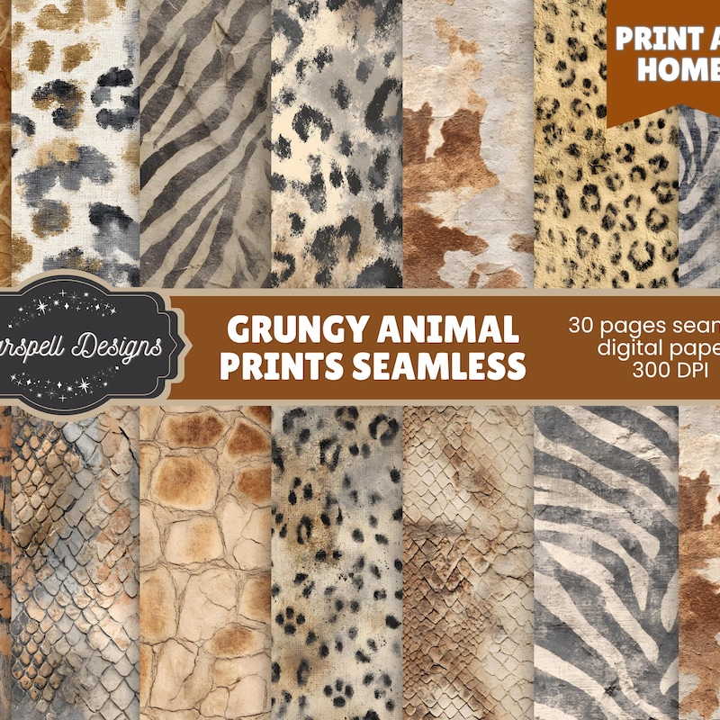 Animal Print Papers - Etsy