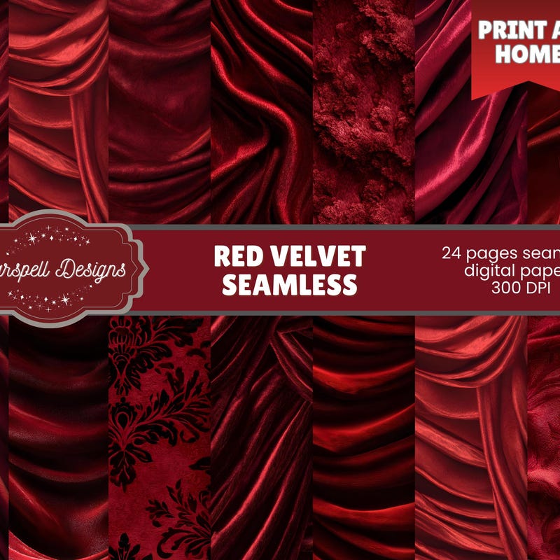 Red Velvet Fabric - Etsy