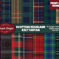 10 Tartan Plaid Seamless Patterns | Checker | Plaid Background | PNG ...