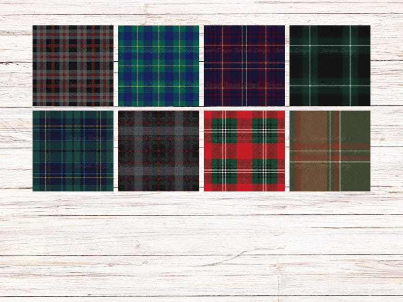 Scottish Tartan Plaid Digital Paper | Seamless Highland Kilt Patterns ...