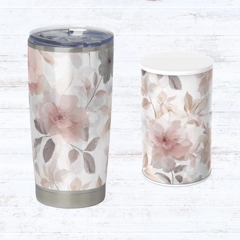 Soft Pink Florals Seamless Pattern | Blush Neutral Floral Digital Paper ...