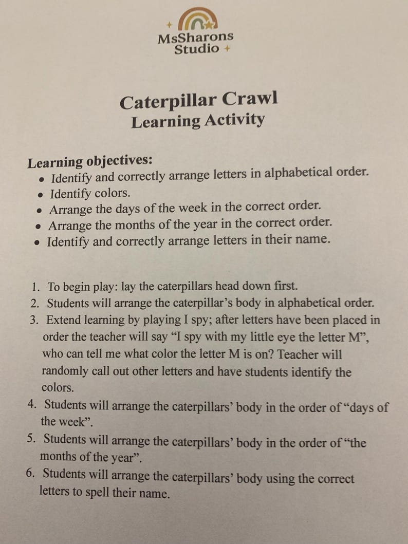 Interactive Caterpillar Learning Game: Alphabet, Colors, Name Spelling ...