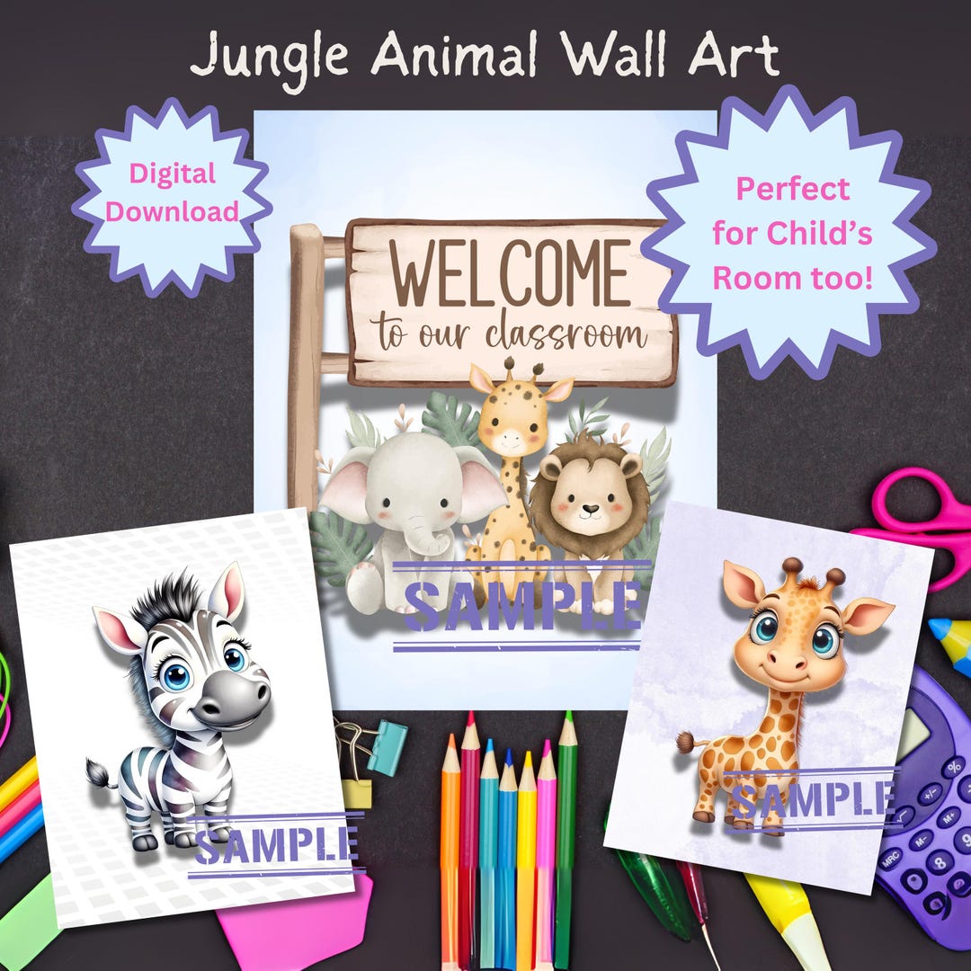 Classroom Jungle Animal Posters, Printable Classroom Decor for Teachers ...