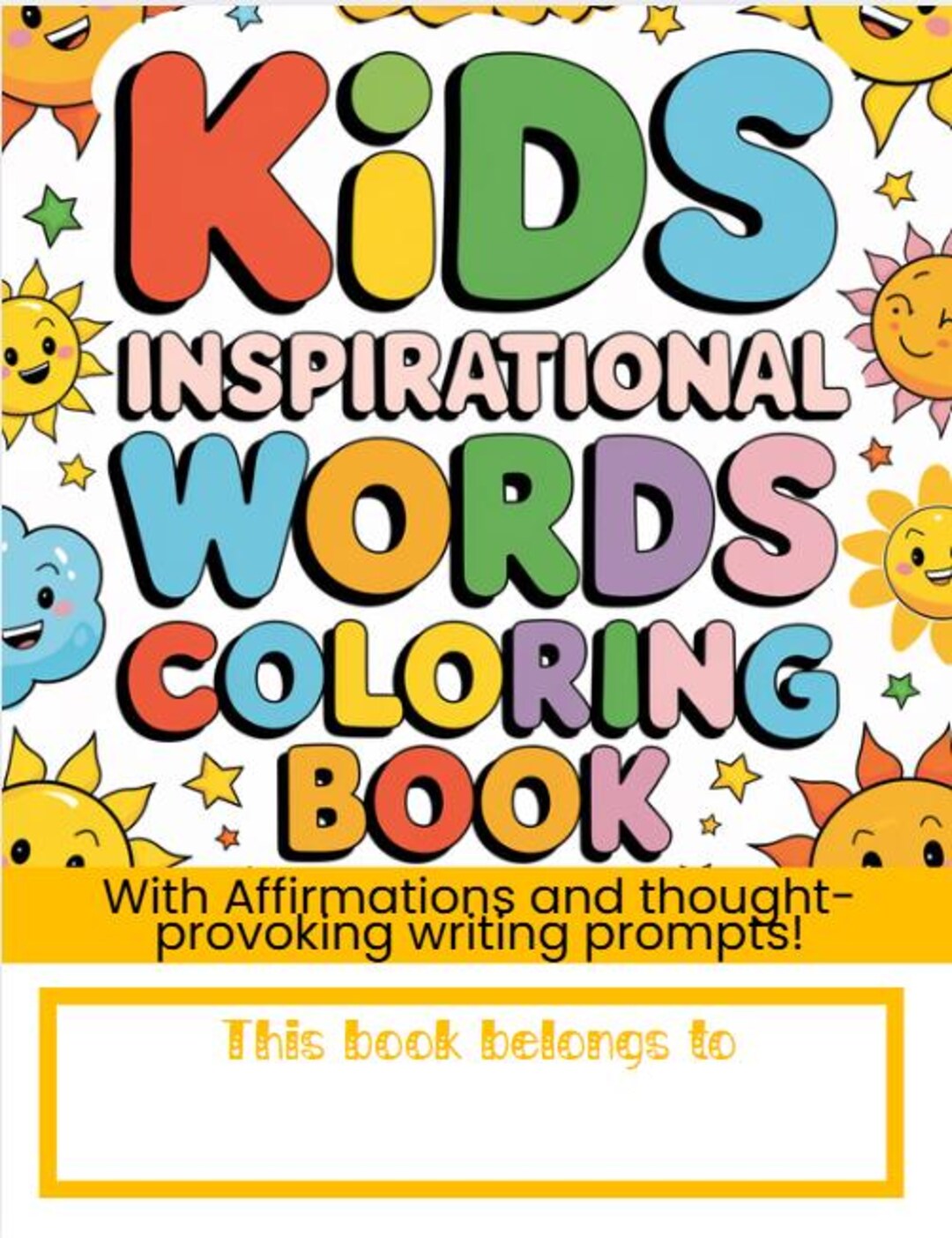 Printable Inspirational Words Coloring Book With Writing Prompts ...