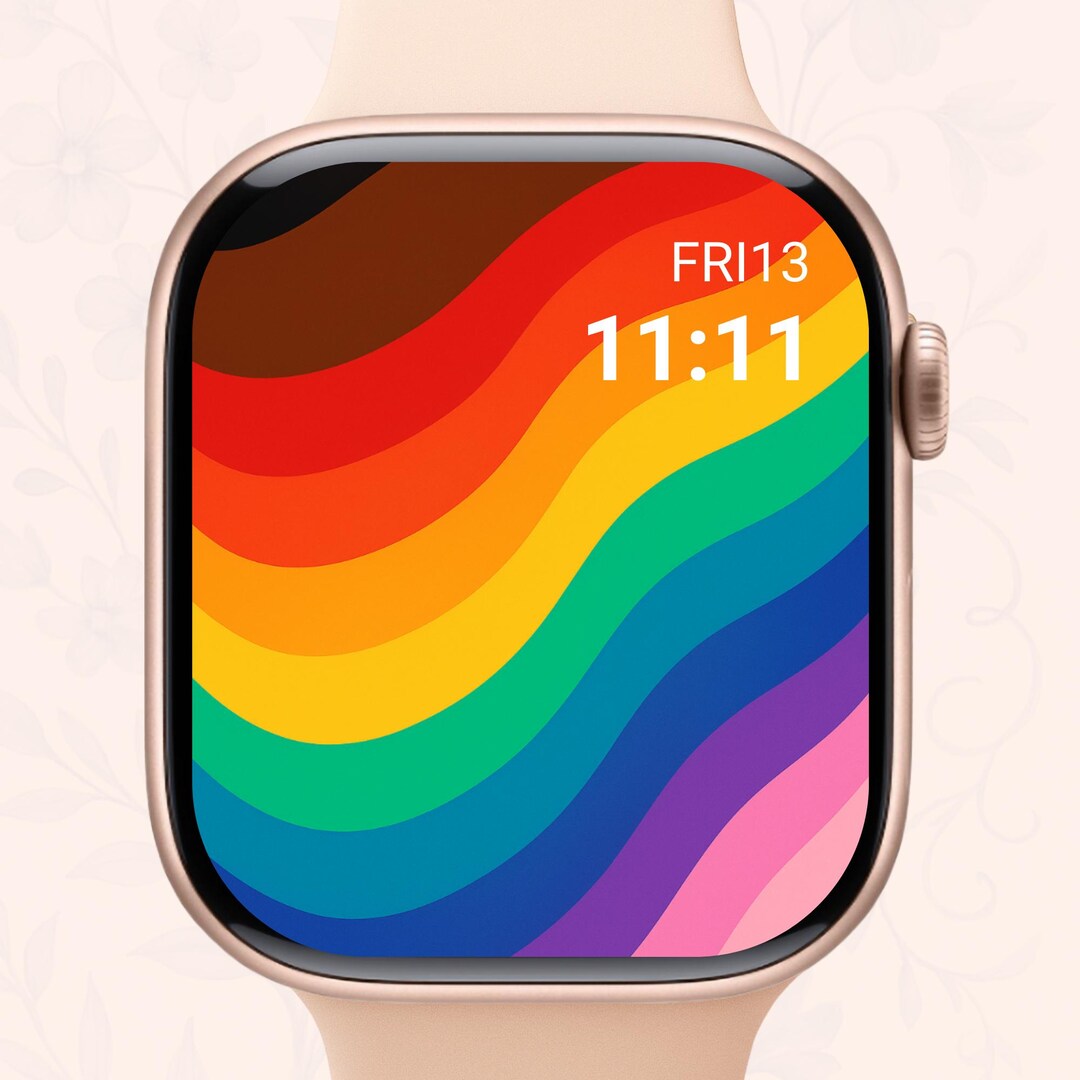 Pride Apple Watch Wallpaper: Rainbow LGBT Digital Art (digital Download ...