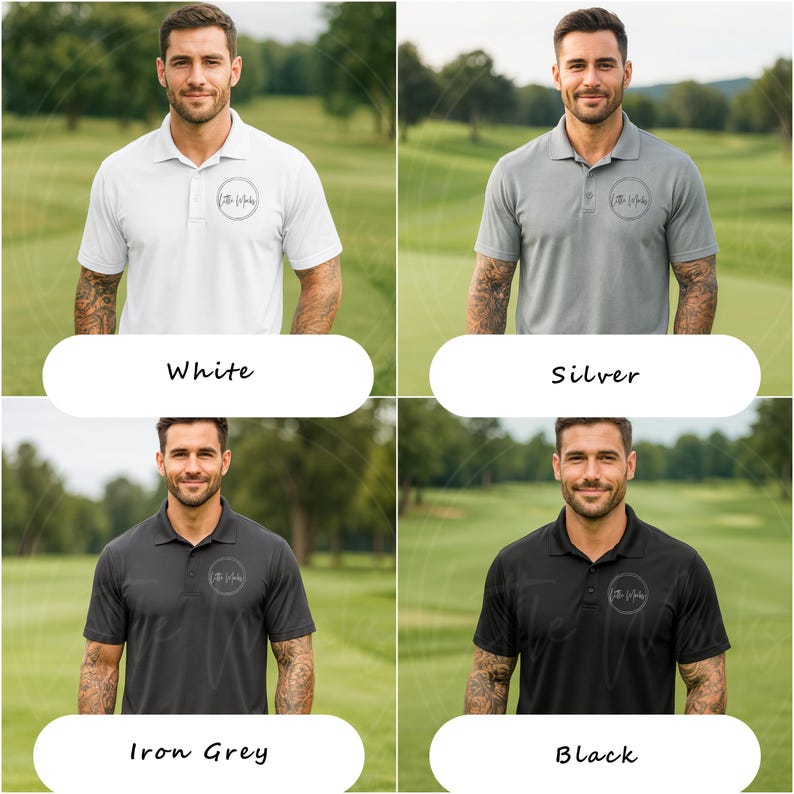 Sport-tek ST550 Men's Polo Mockup Bundle: Mens Golf Shirt, Golf Shirt ...