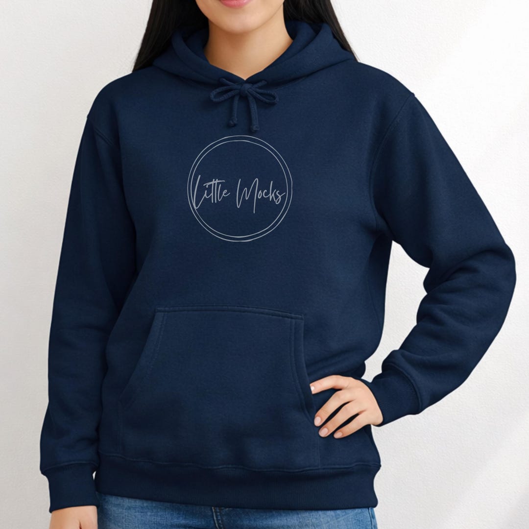 Navy ITC IND4000 Hoodie Mockup: Independent Trading Company Unisex ...
