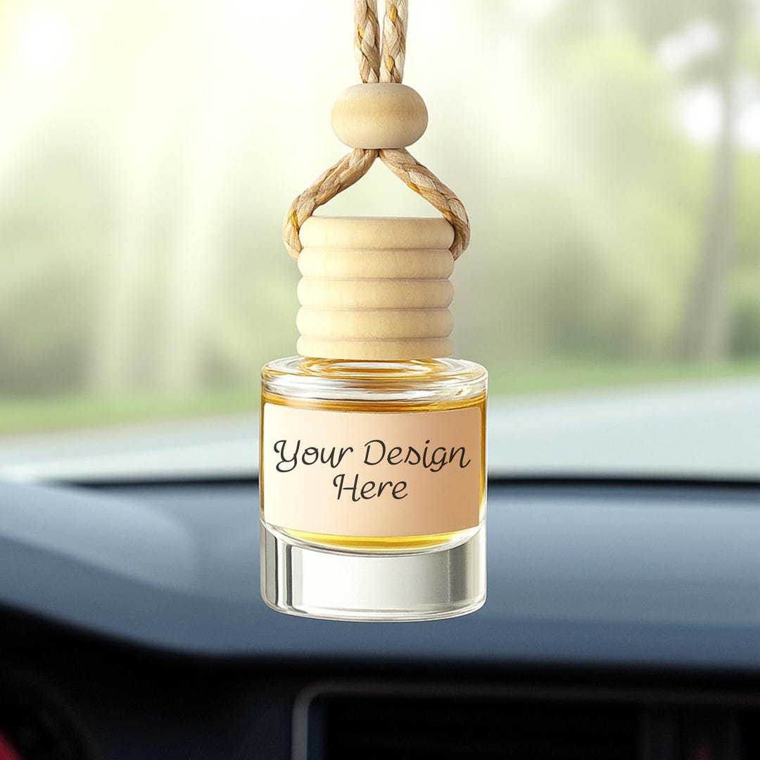 Car Diffuser Mockup: White Label Air Freshener Template, Reed Fresh ...