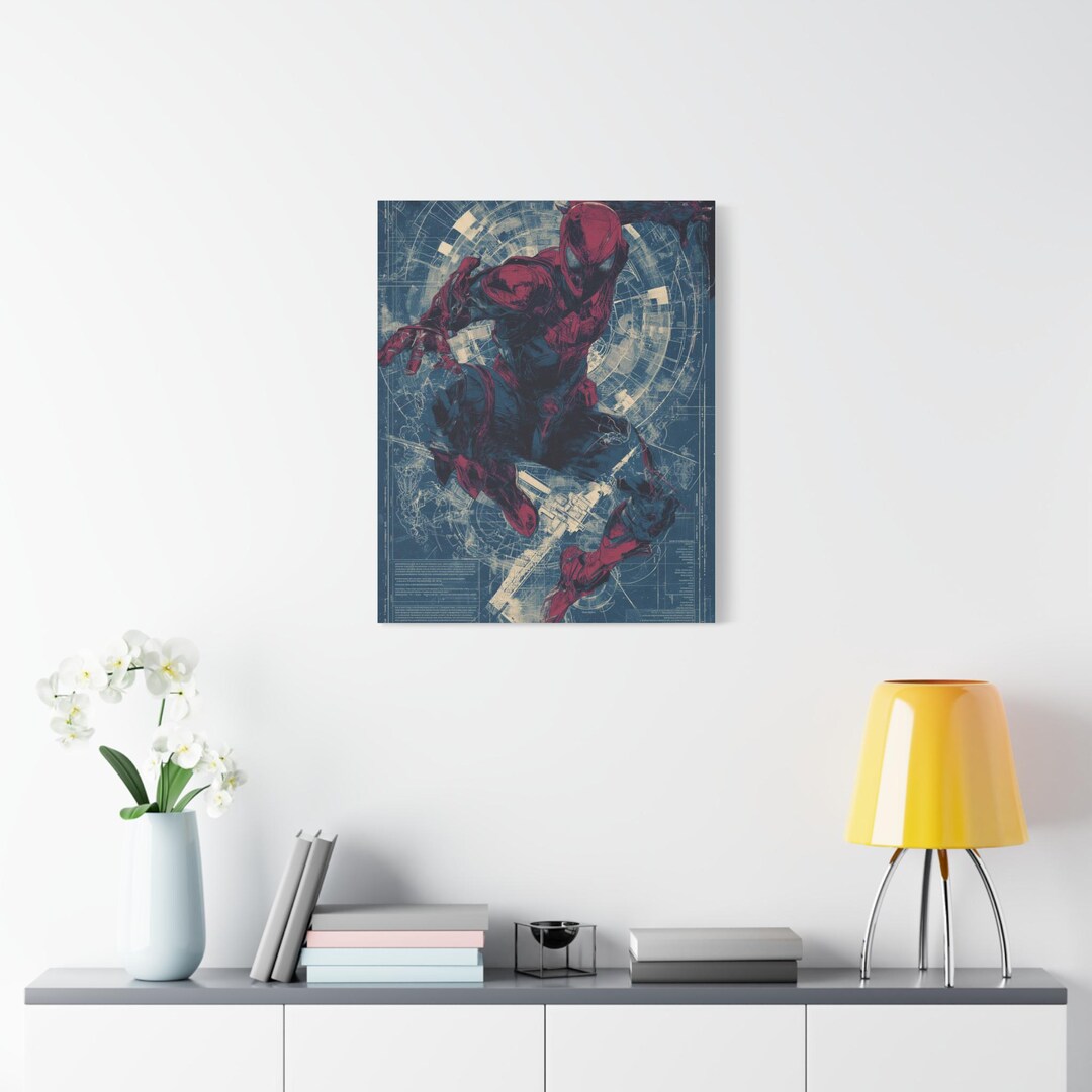 Spider-man Canvas Art Print: Superhero Comic Book Wall Decor - Etsy