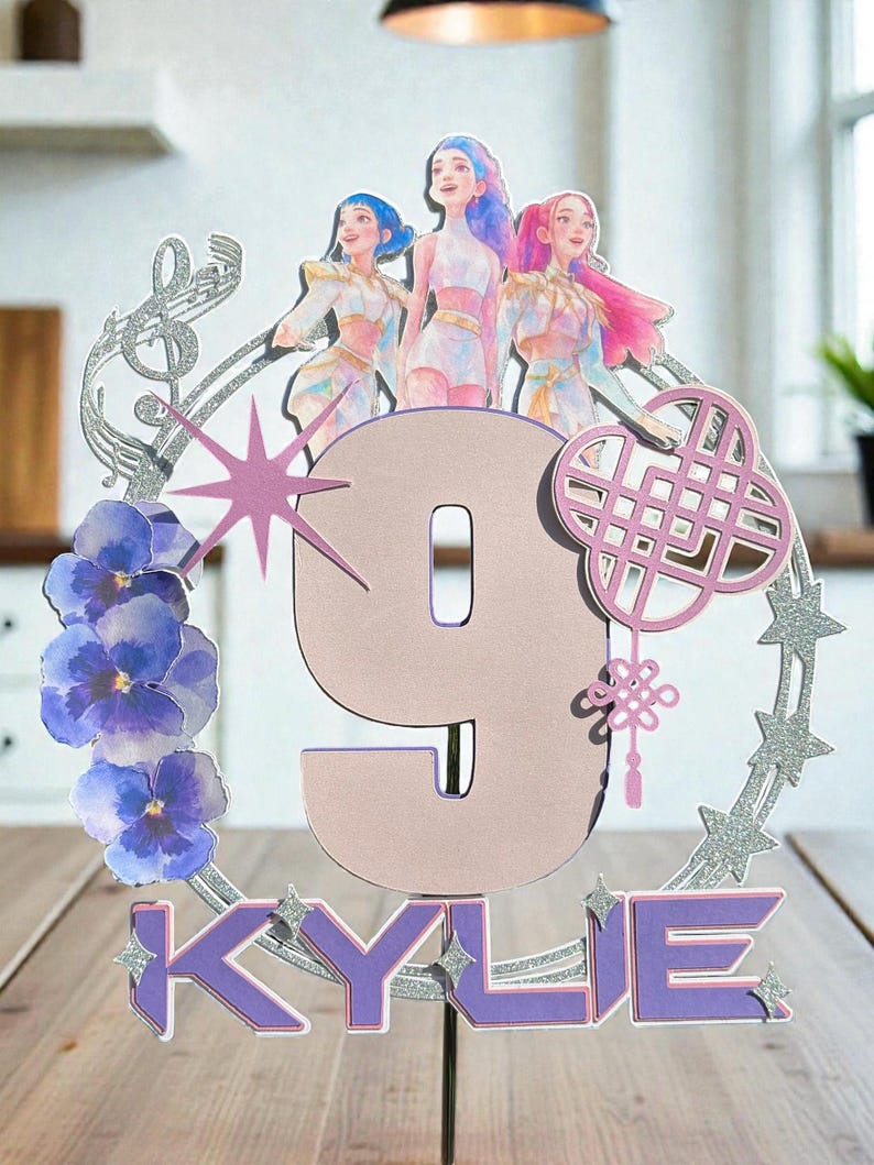 K-pop Demon Hunter Birthday Cake Topper - Etsy