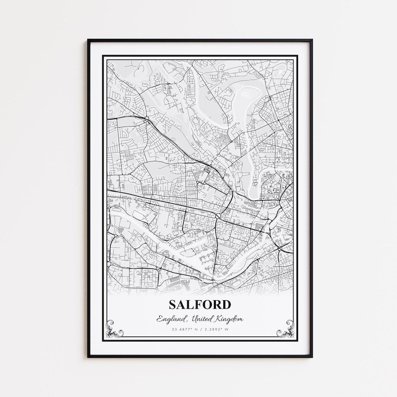 Maps of Salford - Etsy