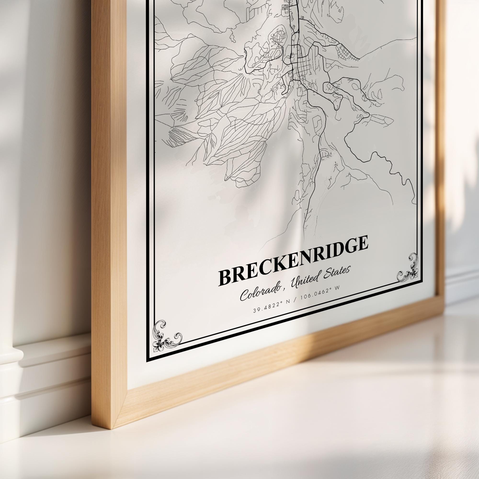 Breckenridge Map Print, Breckenridge Colorado Wall Art Poster ...