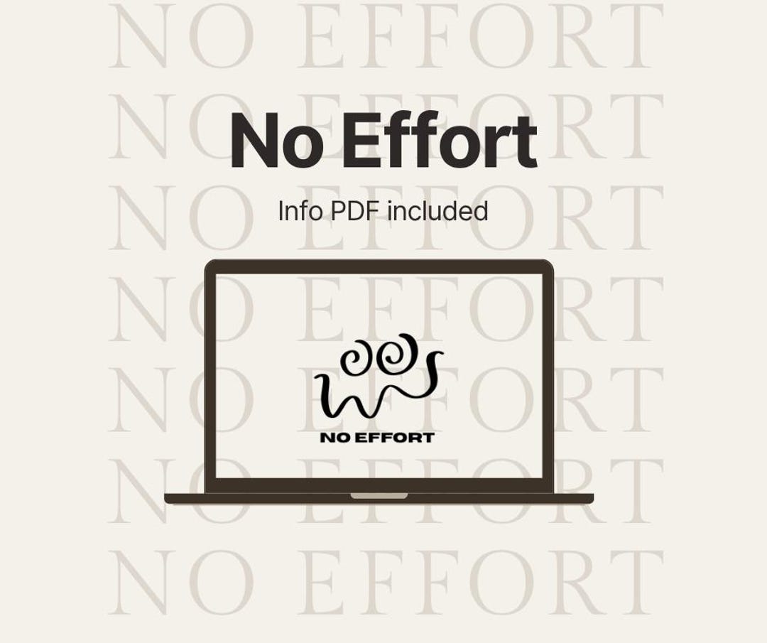 No Effort Digital Sticker PNG - Etsy
