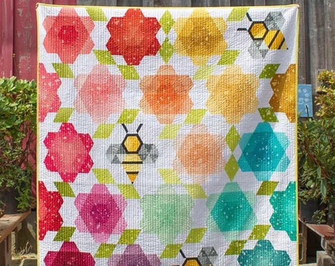 Krista Moser's Bumblebee Blossoms Featuring Moda's Ombre Blooms With ...