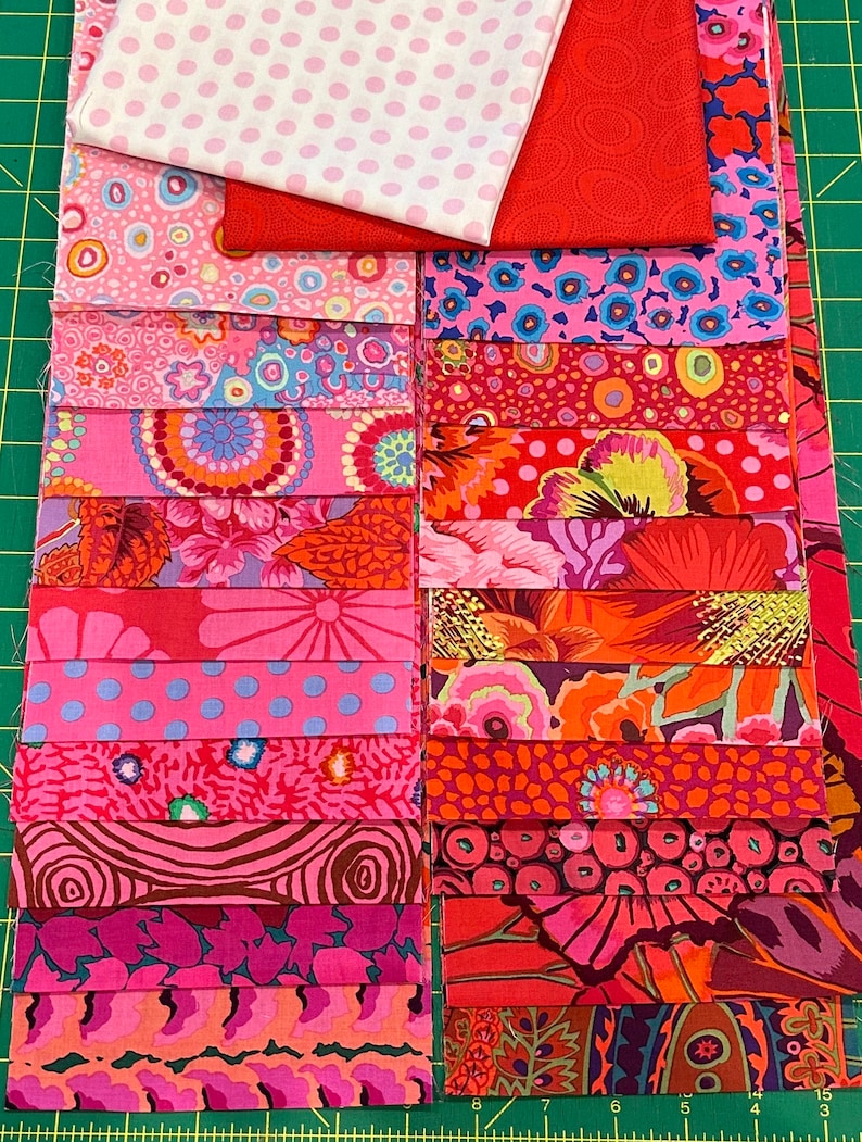 Nine Patch Heart Quilt Kit the Wright Way Featuring Kaffe Fassett ...