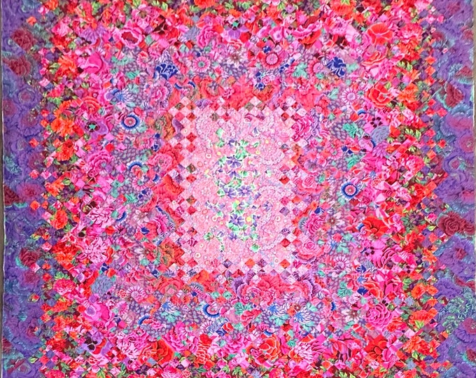Midsummer Blooming Nine Patch Quilt Kit Featuring Kaffe Fassett ...