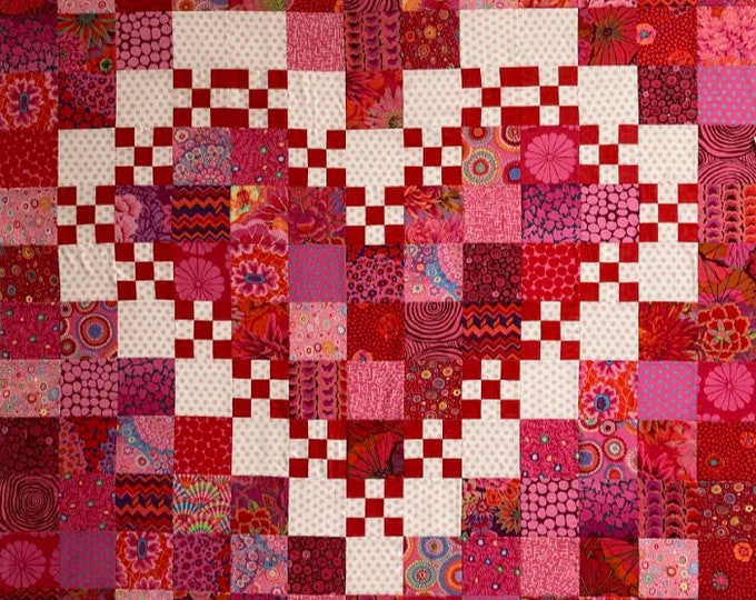 Nine Patch Heart Quilt Kit the Wright Way Featuring Kaffe Fassett ...