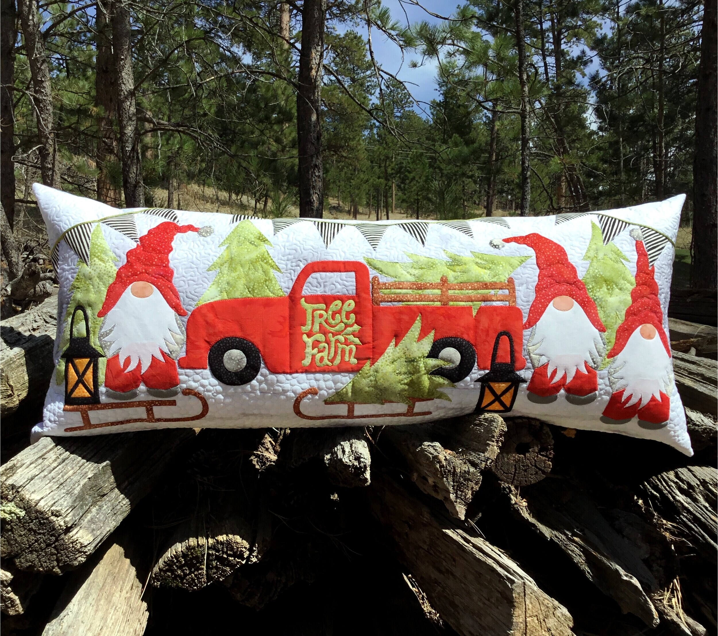 Christmas Gnome for the Holidays Bench Pillow Kit - Etsy