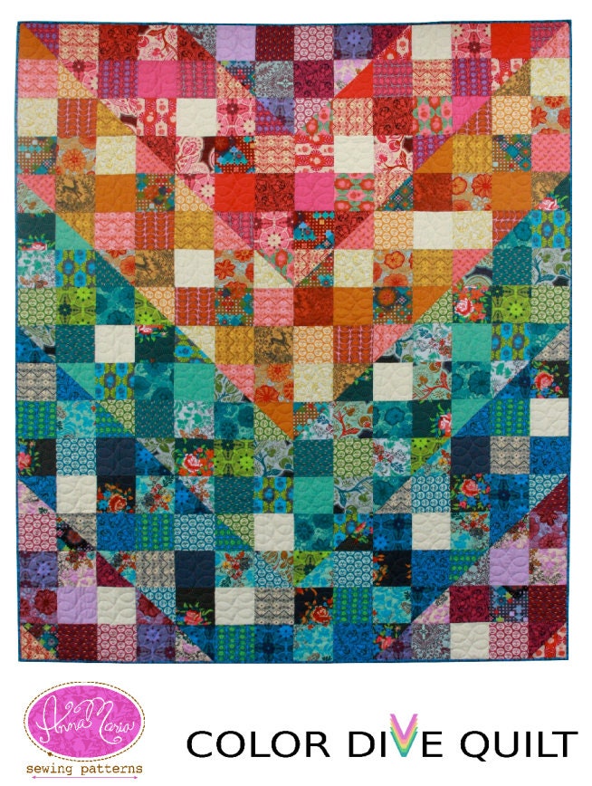Color Dive Quilt DIGITAL DOWNLOAD PATTERN by Anna Maria Horner - Etsy