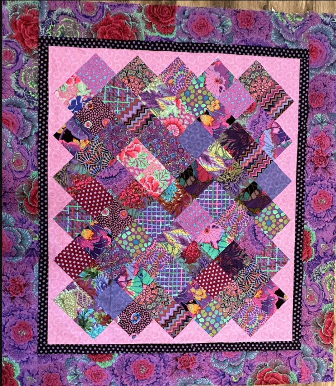 Prints Charming III PURPLE Quilt Kit Featuring Kaffe Fassett Collective ...