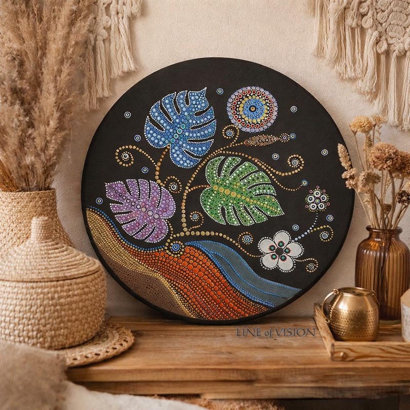 Boho Acrylic Wall Art - Etsy