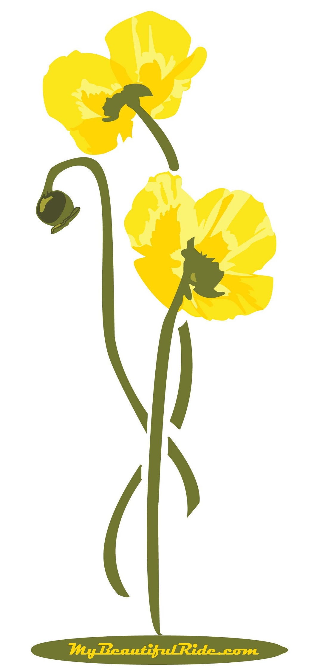 Beautiful Yellow Poppy Decal for Your Car or Truck or Whatever - Etsy