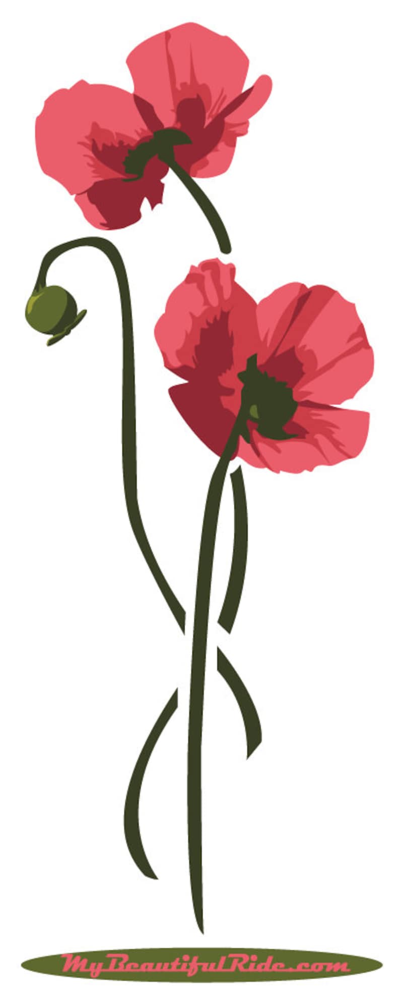 Beautiful Red Poppy Decal for Your Car or Truck or Whatever - Etsy