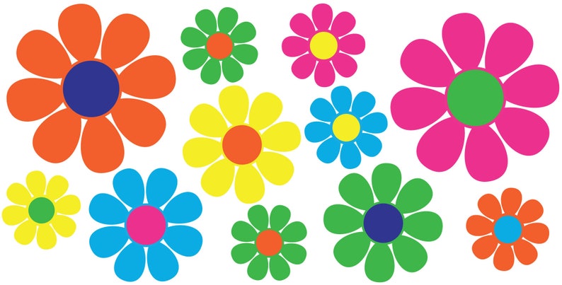 Hippie Flower Power Decals - Etsy