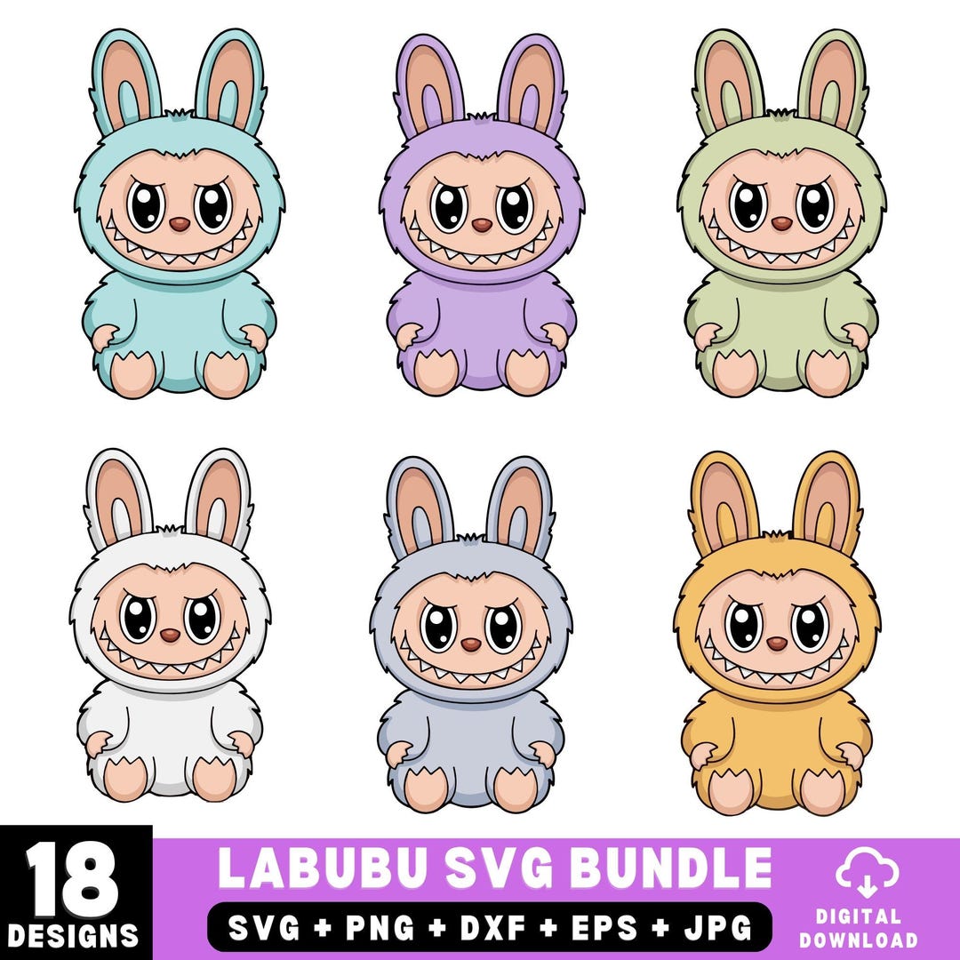 Labubu SVG-Bundle - Labubu Cut Files - Labubu SVG - Labubu Sticker ...