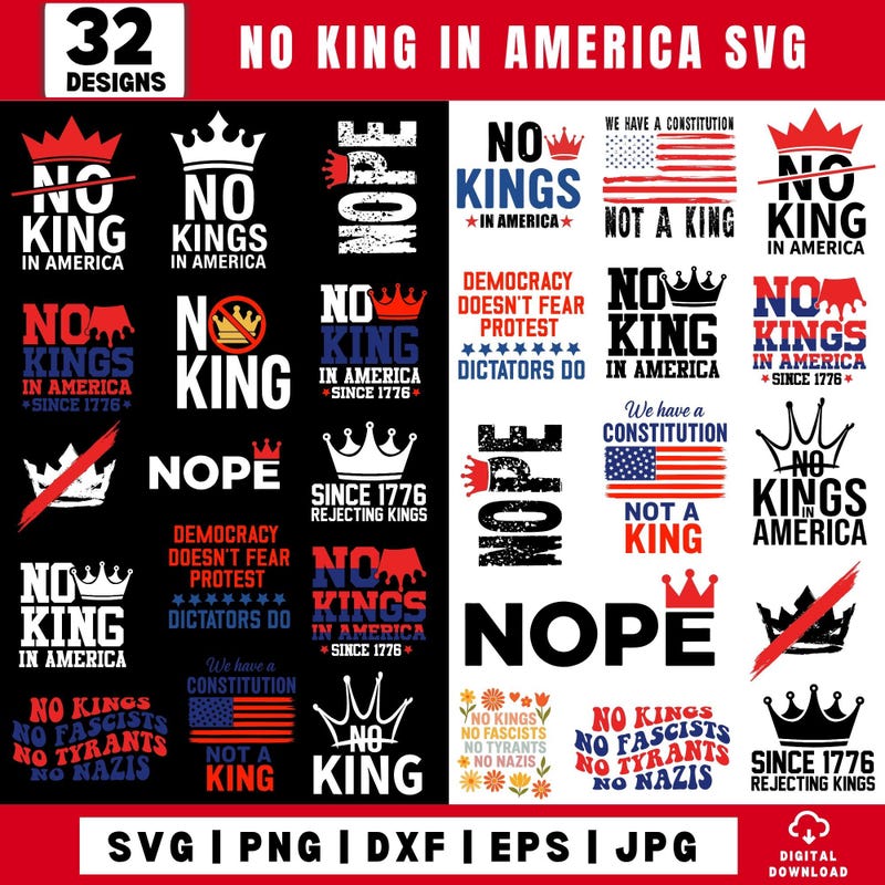 No Kings Pin - Etsy