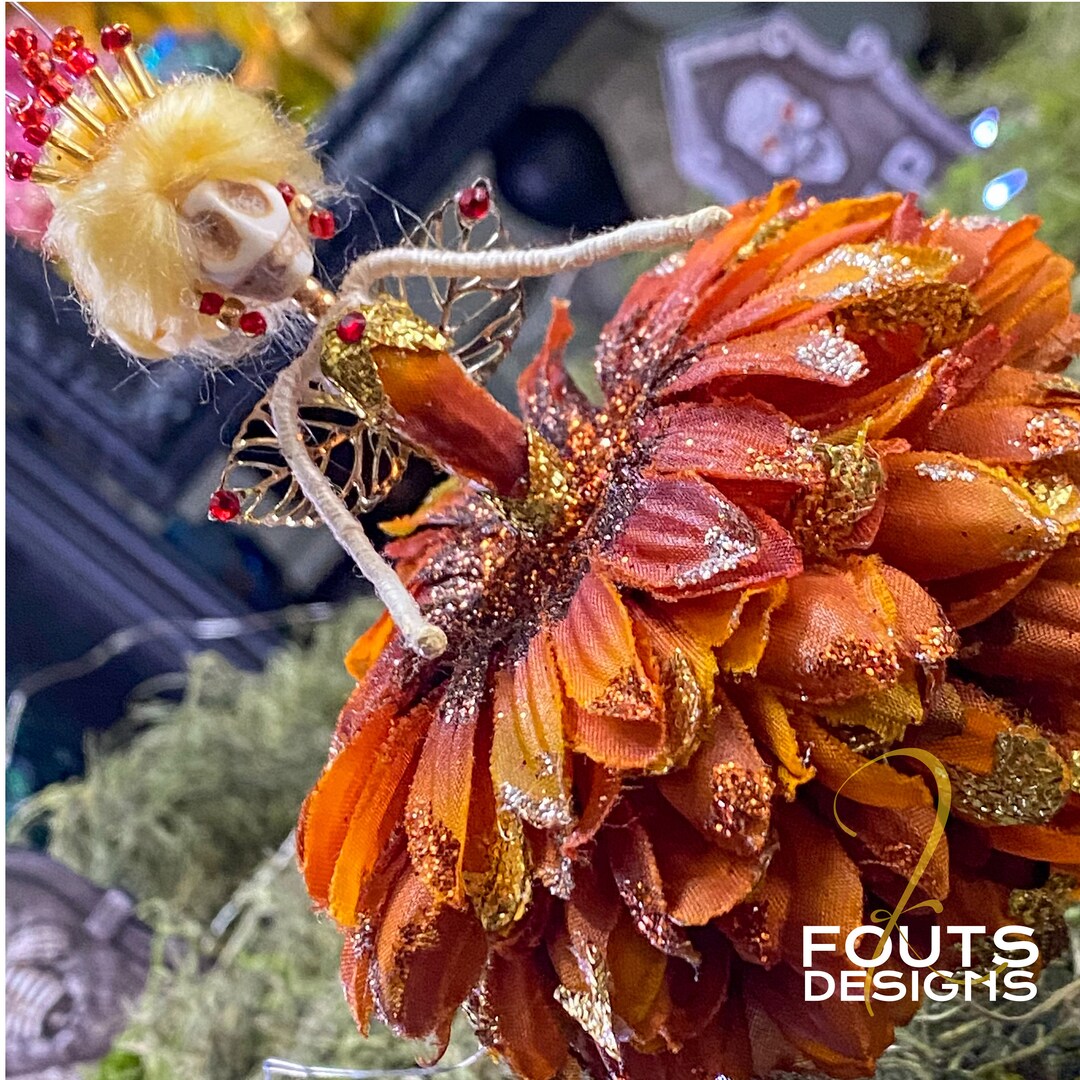 Goth Upcycled Grave Dead Flower Fairy OOAK - Etsy