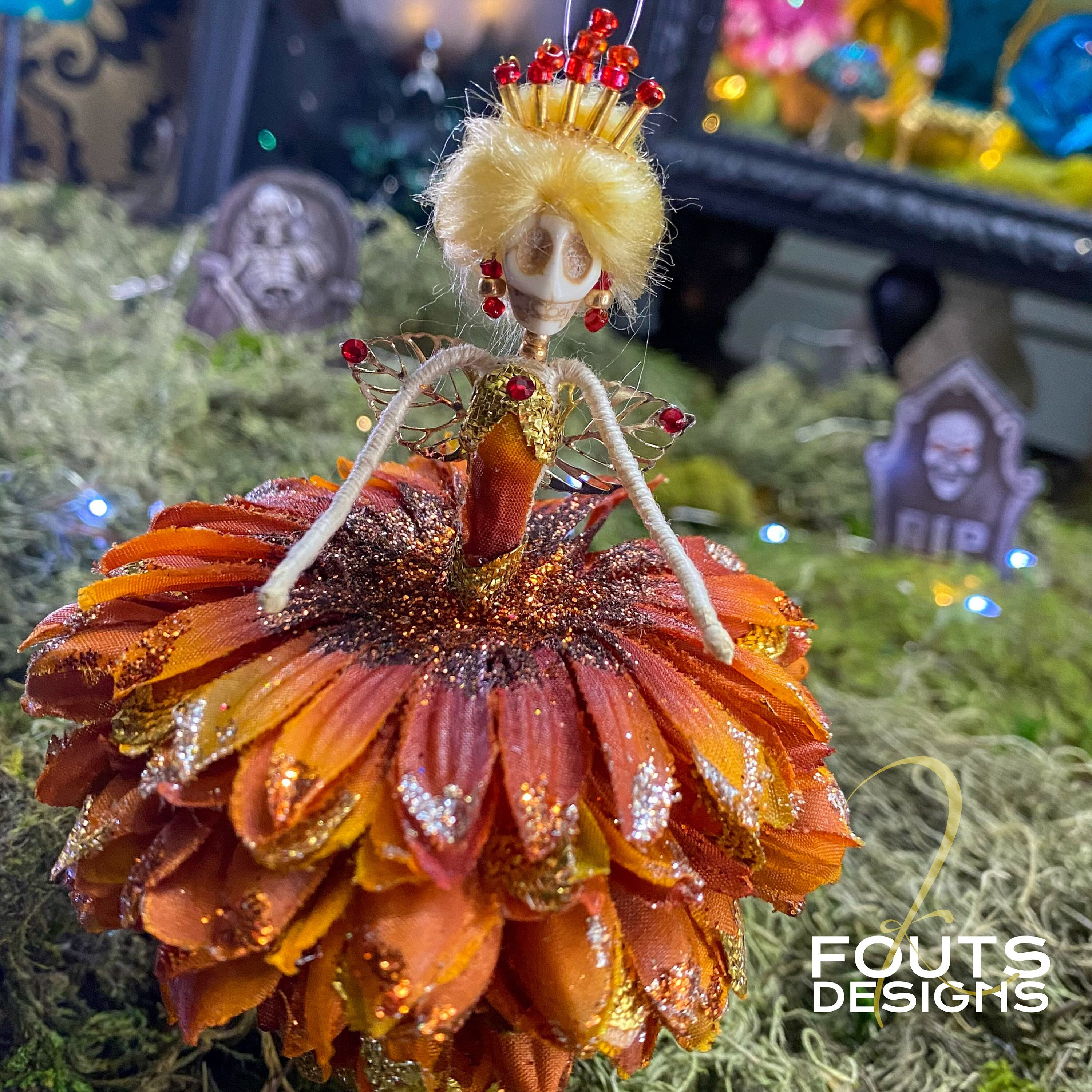Goth Upcycled Grave Dead Flower Fairy OOAK - Etsy