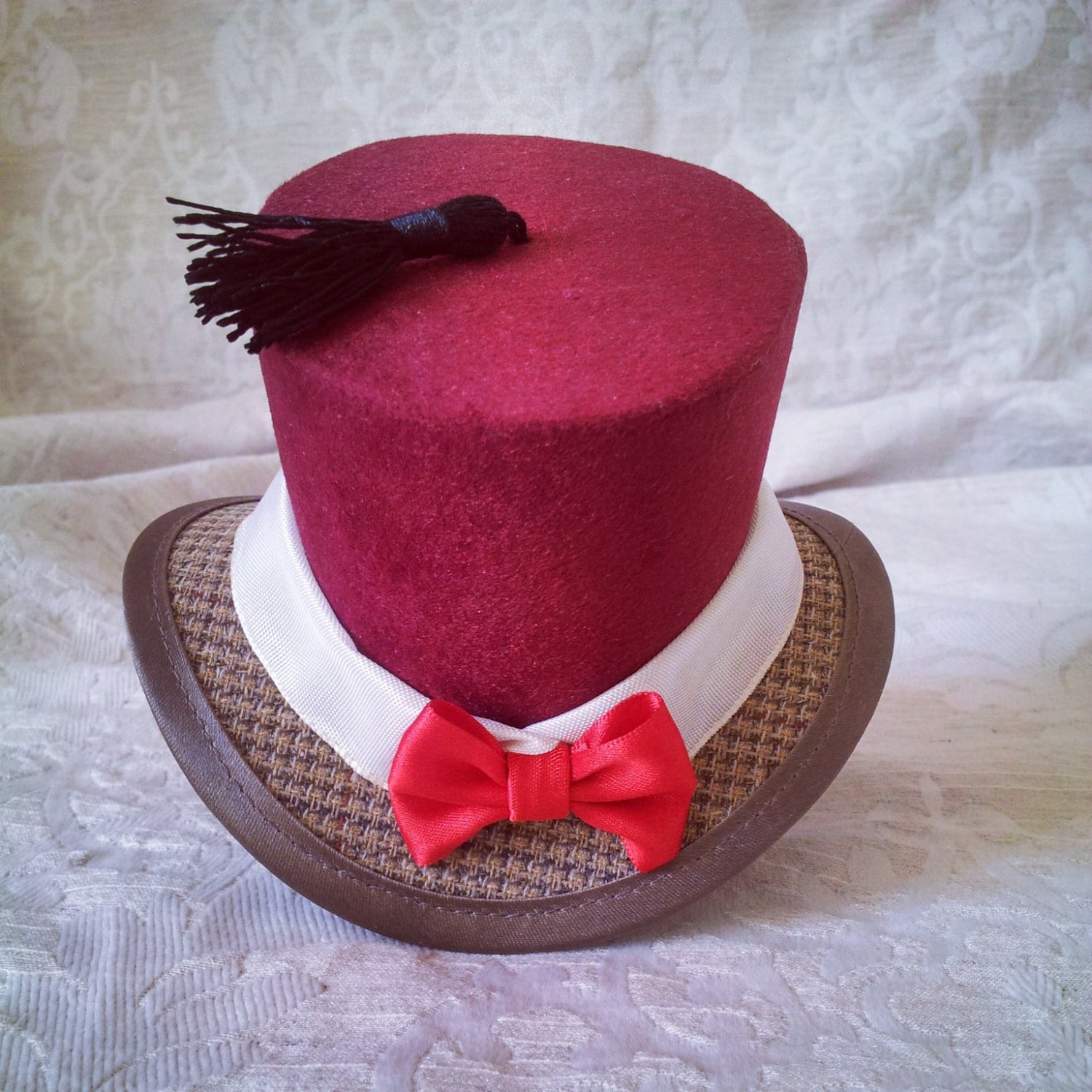 Fez Hat Fez Mini Top Hat Miniature Fez Fez Fascinator | Etsy