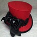 Red Mini Top Hat Steampunk Hat Vampire Bride Gothic Lolita - Etsy
